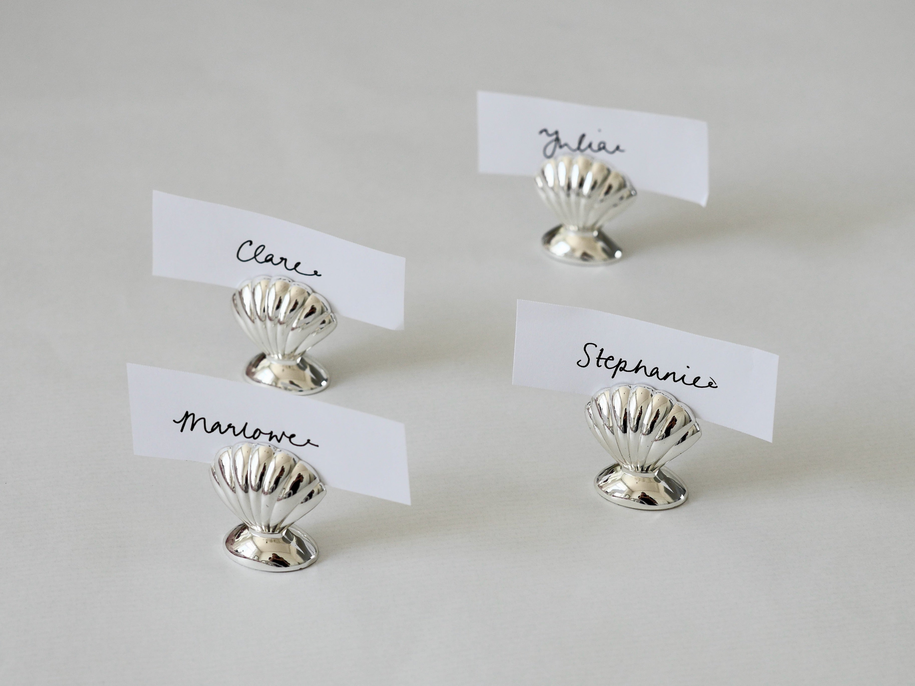 Silver table name holders store